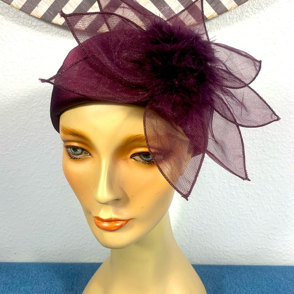 Milano | Accessories | Vintage Milano Paris Burgundy Floral Headband ...